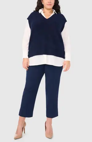 Halogen Layered Look Sweater Vest