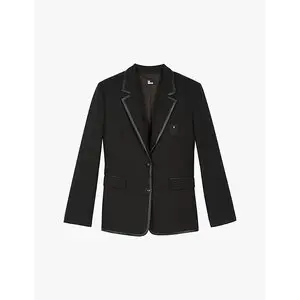 The Kooples Notched-lapels Wool-blend Jacket