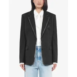 The Kooples Notched-lapels Wool-blend Jacket