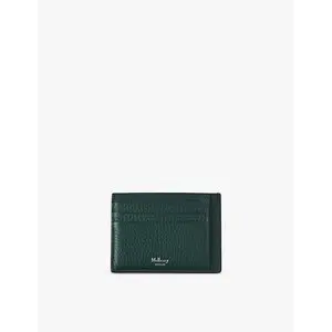 Mulberry Green Logo-print Grained-leather Card Holder - Mulberry Green
