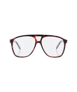 Saint Laurent Dune Aviator Glasses - Brown
