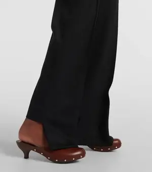 Chloé High-rise Wide-leg Pants - Black
