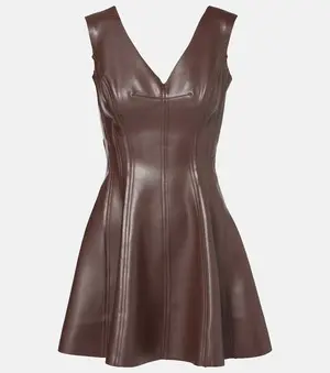Brown Faux Leather Dresses