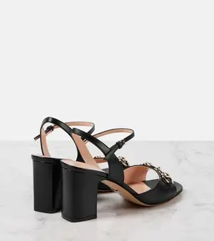 Gucci Horsebit Leather Sandals - Black