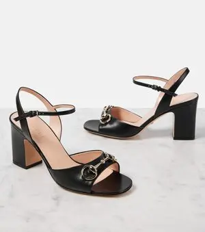 Gucci Horsebit Leather Sandals - Black