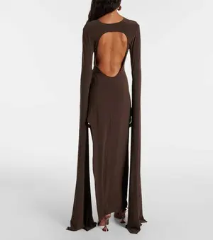 Norma Kamali Draped Jersey Gown