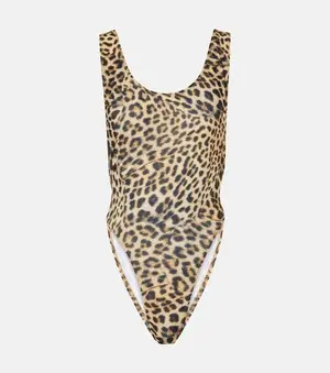 Norma Kamali Marissa Cheetah-print Swimsuit - Multicoloured