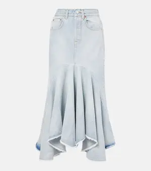 Vetements Godet Denim Midi Skirt