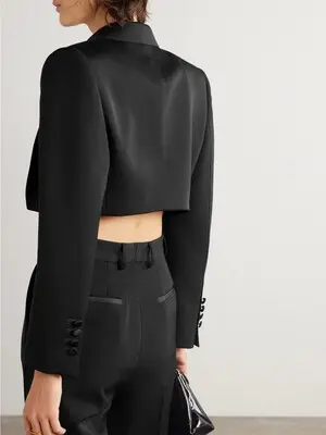 Dolce & Gabbana Cropped Wool-blend Gabardine Blazer