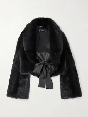 Dolce & Gabbana Cropped Shearling Jacket