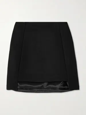 Cult Gaia Angelia Wool-blend Felt Mini Skirt - Black