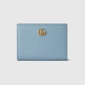 Gucci Bi-color Gg Marmont Small Wallet Leather