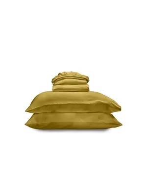 ETTITUDE Luxe Cleanbamboo Sateen+ Sheet Set - Brass