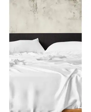 ETTITUDE Luxe Cleanbamboo Sateen+ Fitted Sheet, King - Cloud