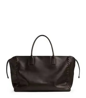 Bottega Veneta Calfskin Cabat Tote Bag - Brown
