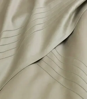 Frette Cotton Lush Ajour Square Pillowcase Set - Green