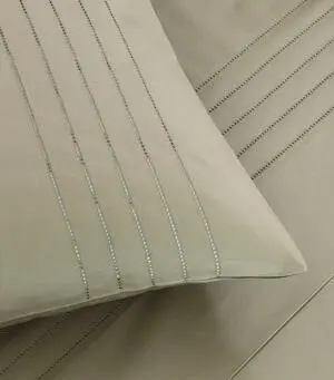 Frette Cotton Lush Ajour Square Pillowcase Set - Green