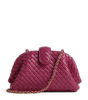 Bottega Veneta Small Leather Lauren 1980 Clutch - Pink