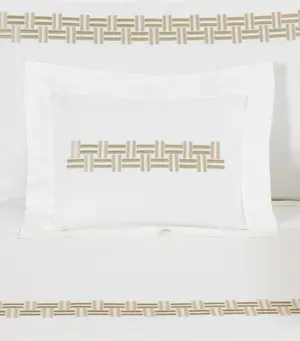 Frette Basket Weave Boudoir Pillowcase - Green