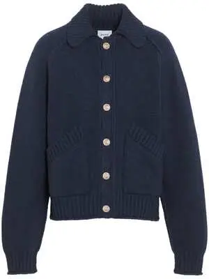 BARRIE Chunky-knit Cashmere Cardigan - Blue