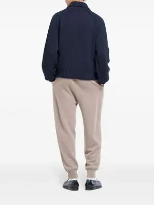 BARRIE Chunky-knit Cashmere Cardigan - Blue