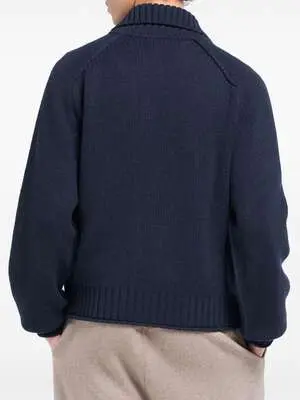 BARRIE Chunky-knit Cashmere Cardigan - Blue