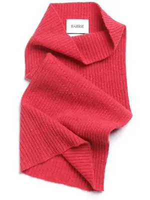 BARRIE Ribbed-knit Cashmere Snood - Red