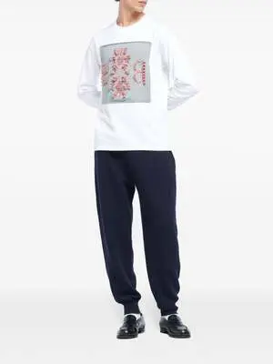 BARRIE B Label Cashmere Trousers - Blue