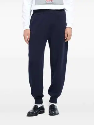 BARRIE B Label Cashmere Trousers - Blue
