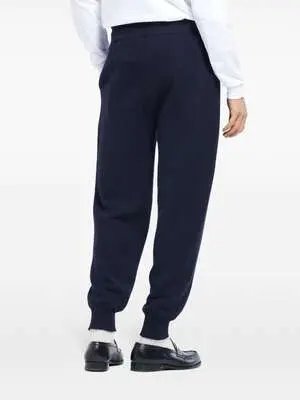 BARRIE B Label Cashmere Trousers - Blue