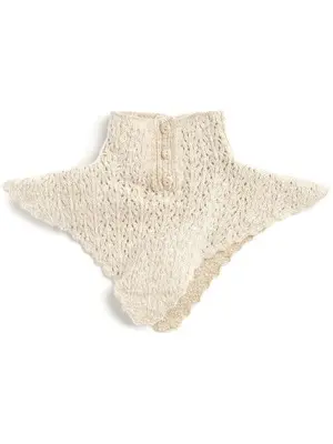 BARRIE Lace Cashmere Collar-scarf - Neutrals