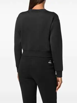 PLEIN SPORT Logo-embroidered Cropped Sweatshirt