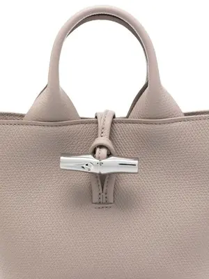 Longchamp Le Roseau Xs Leather Tote Bag - Neutrals