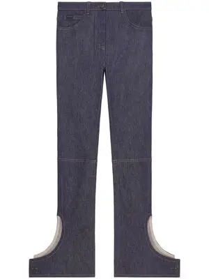 COURREGES Logo-embroidered Straight Jeans