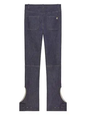 COURREGES Logo-embroidered Straight Jeans