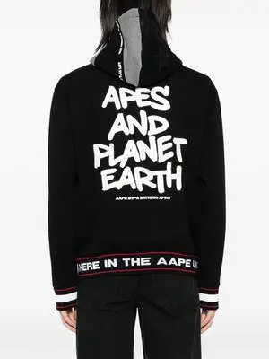 AAPE BY *A BATHING APE Moonface Logo Hooded Varsity Jacket