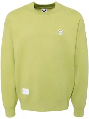 AAPE BY *A BATHING APE Moonface Logo Jumper - Green