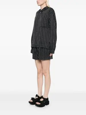 B+AB Stripe Hoodie And Shorts Set