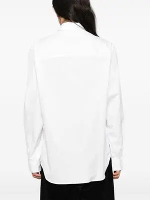 Yohji Yamamoto Chain-stitch String-collar Shirt