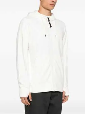 C.P. COMPANY Goggle Detail Zip-up Hoodie - White