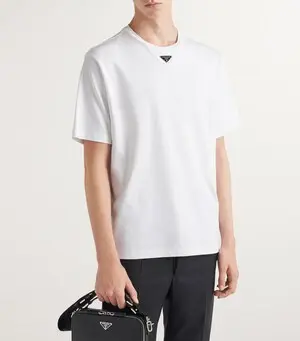 Prada Cotton Triangle T-shirt