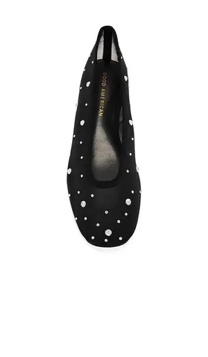 Good American Crystal Embellished Flats
