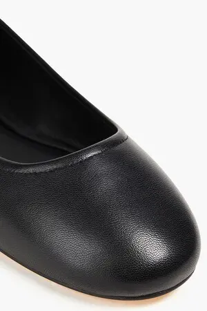 STUART WEITZMAN Nadine Leather Ballet Flats - Black