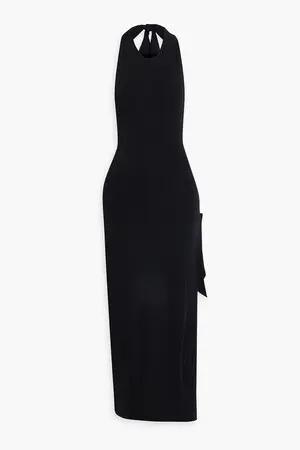 SIMONMILLER Junjo Stretch-knit Halterneck Midi Dress - Black