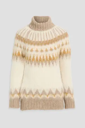 Naadam Fair Isle Alpaca-blend Turtleneck Sweater