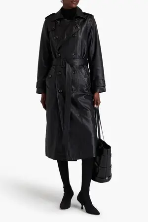 MUUBAA Leather Trench Coat