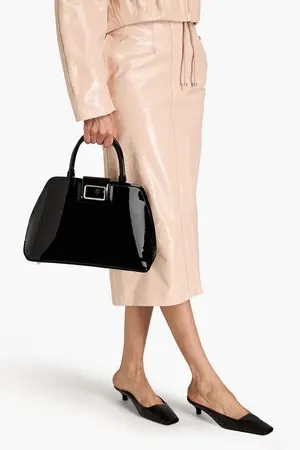 Alberta Ferretti Patent-leather Tote