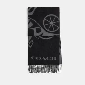 COACH Horse And Carriage Cashmere Muffler - Black