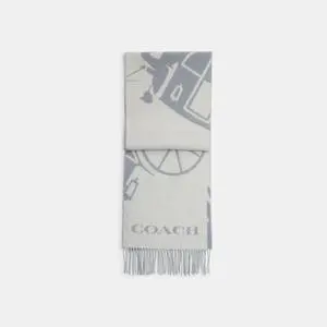 COACH Horse And Carriage Cashmere Muffler - Chalk