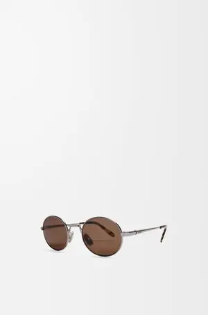 Loewe Groove Oval Sunglasses - Brown Sugar